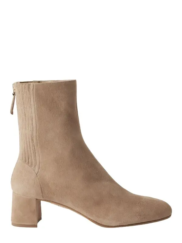 AQUAZZURA Saint Honore Block Heel Boots - Brown