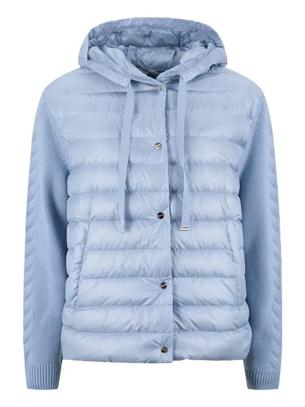 Herno Long-sleeved Quilted Jacket - Celeste