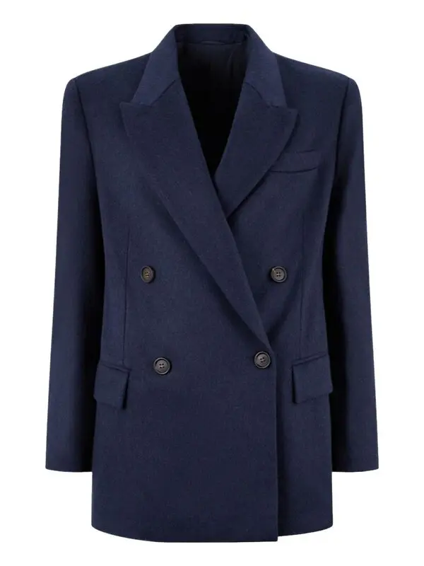 Brunello Cucinelli Double-breasted Blazer - Blue