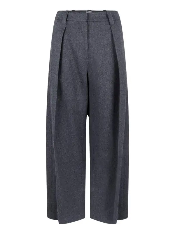 Brunello Cucinelli Tailored Trousers With Belt Loops - Black