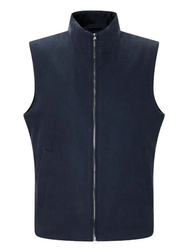 Herno High-necked Sleeveless Vest - Black