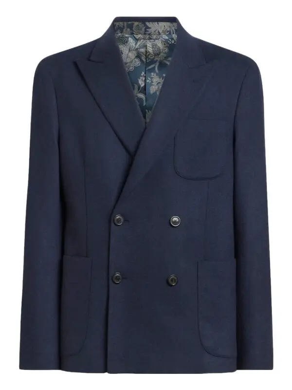 Etro Double-breasted Peak-lapel Blazer - Black