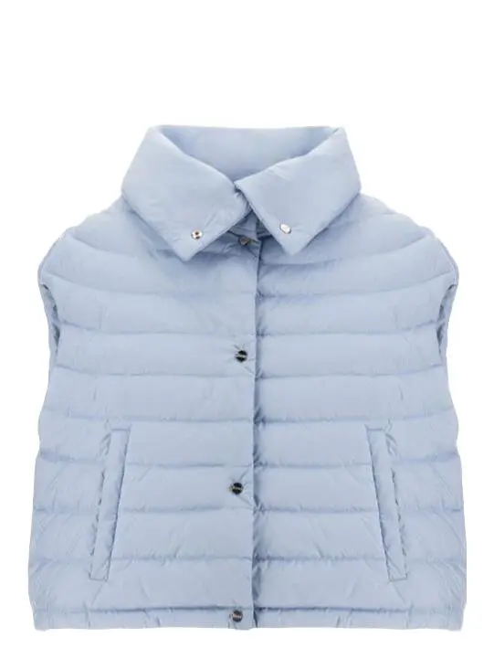 Herno Vest In Lightweight Matt Nylon - Light Blue