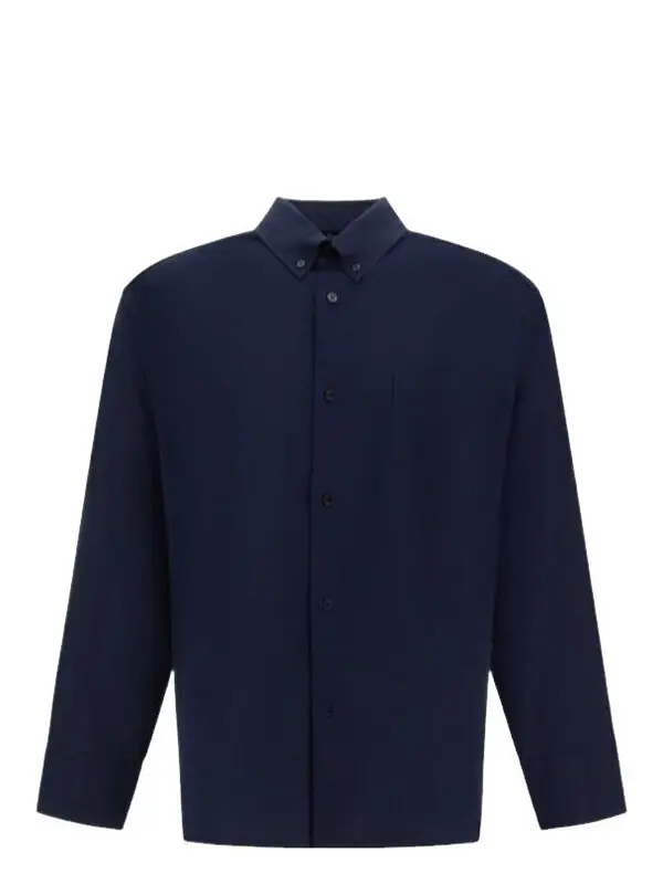 Herno Button-up Long-sleeved Shirt - Navy Blue