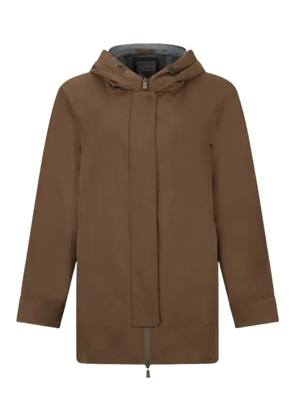 Herno Zip-up Hooded Coat - Green