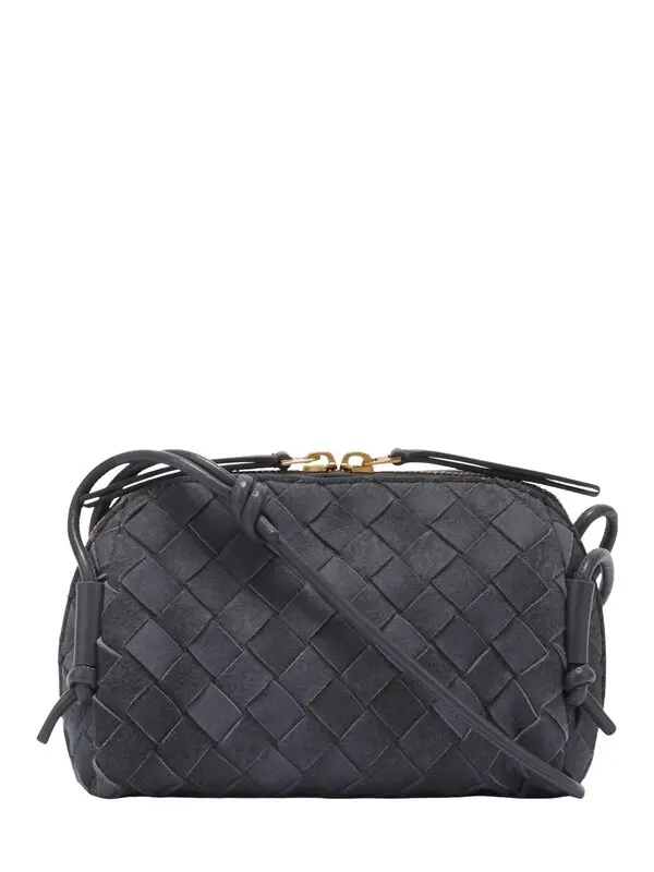 Bottega Veneta Woven Crossbody Bag - Black