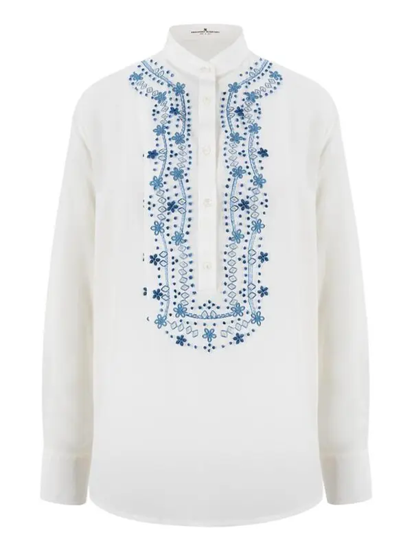 Ermanno Scervino Embroidered Button-front Blouse - No