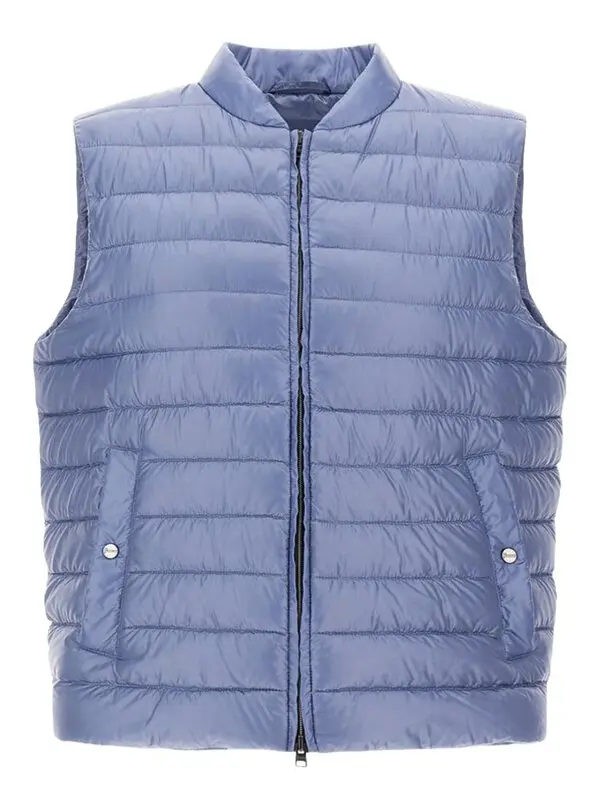 Herno High-necked Puffer Vest - Blue
