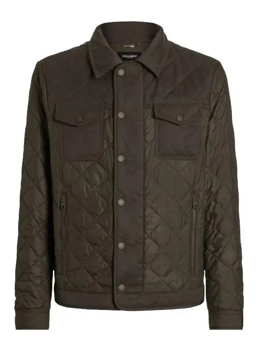 Dolce & Gabbana Quilted Flap-pocket Shirt Jacket - Black
