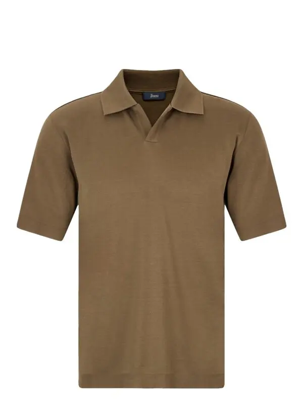 Herno Short-sleeved Polo Shirt - Brown