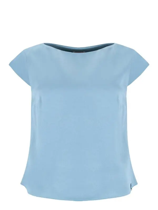 Herno Boat Neck Resort Blouse - Blue