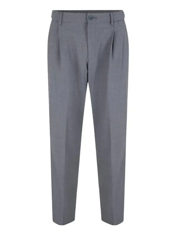 Herno Tailored Trousers With Belt Loops And Front Pleats - Gray