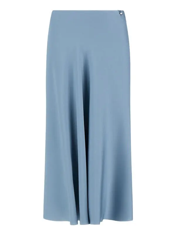 Herno Satin Midi Skirt - Blue