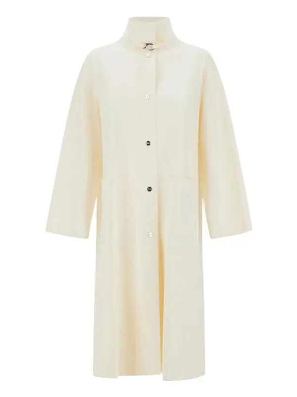 Herno Long Jacket In First Act Pef - Ivory