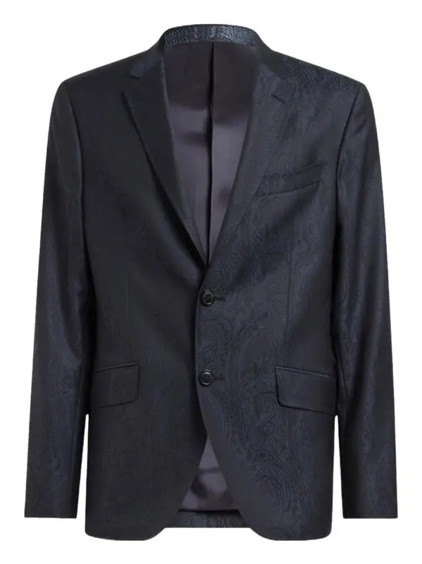 Etro Single Breasted Tailored Jacket - Black