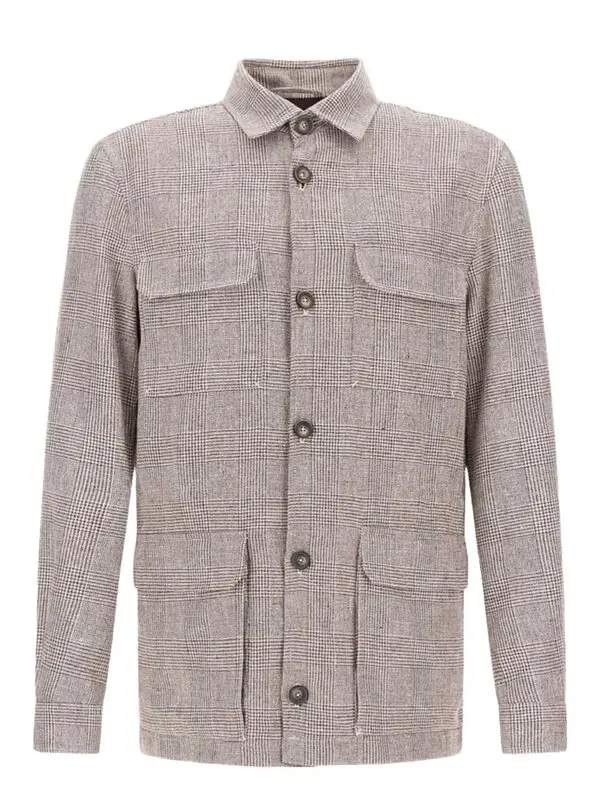 Herno Long-sleeved Casual Jacket - Mud