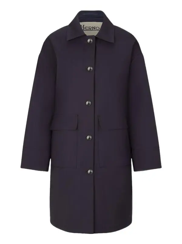 Herno Long-sleeved Coat - Black