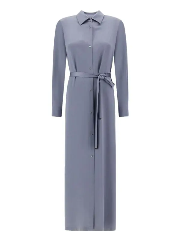 Herno Longline Belted Shirt Dress - Denim