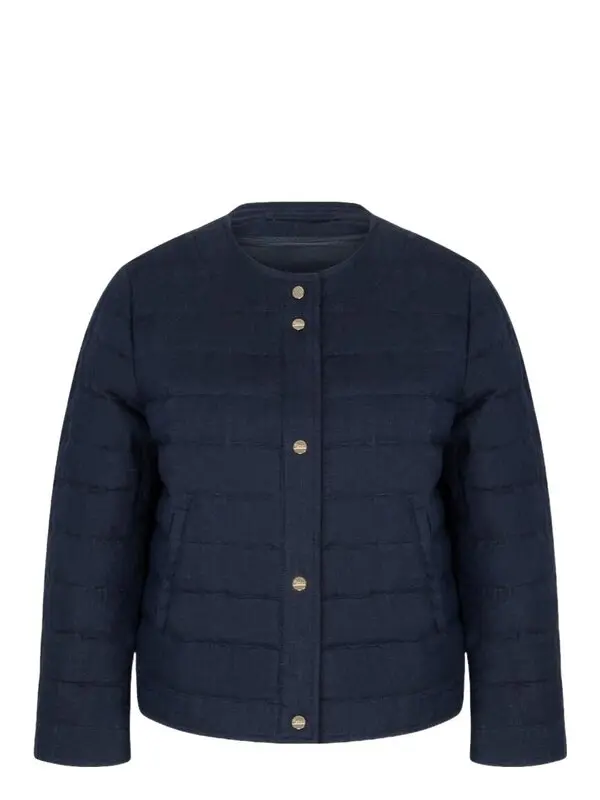 Herno Quilted Long Sleeve Jacket - Blu
