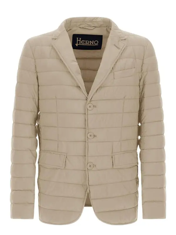 Herno Long-sleeved Quilted Cotton Coat - Nude