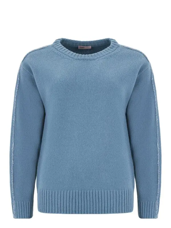 Herno Crew Neck Wool Sweater - Blue