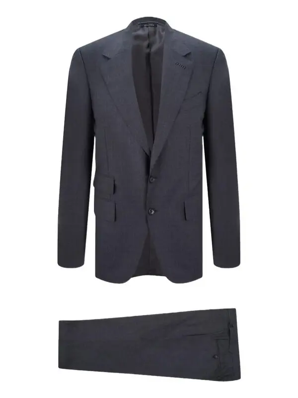 TOM FORD Long-sleeved Suit Jacket And Trousers Set - Black