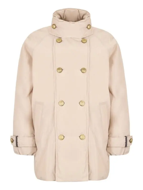 Brunello Cucinelli Long-sleeved Cotton-padded Jacket - Nude