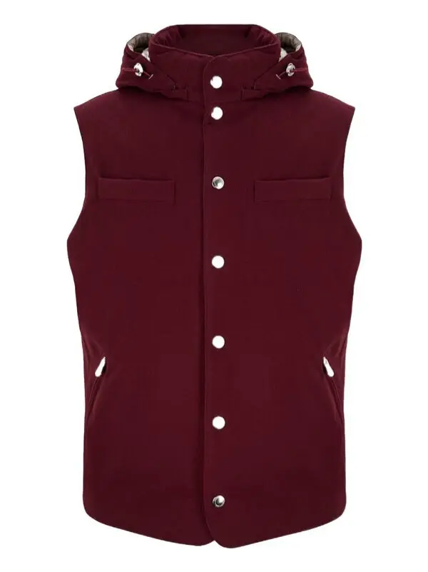 Brunello Cucinelli Sleeveless Hooded Vest - Brown