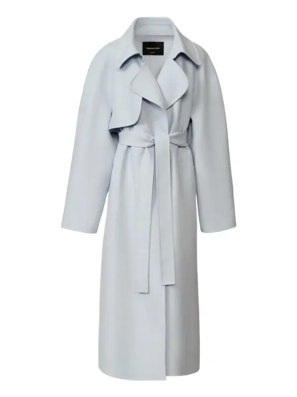 Fabiana Filippi Belted Long Coat - White