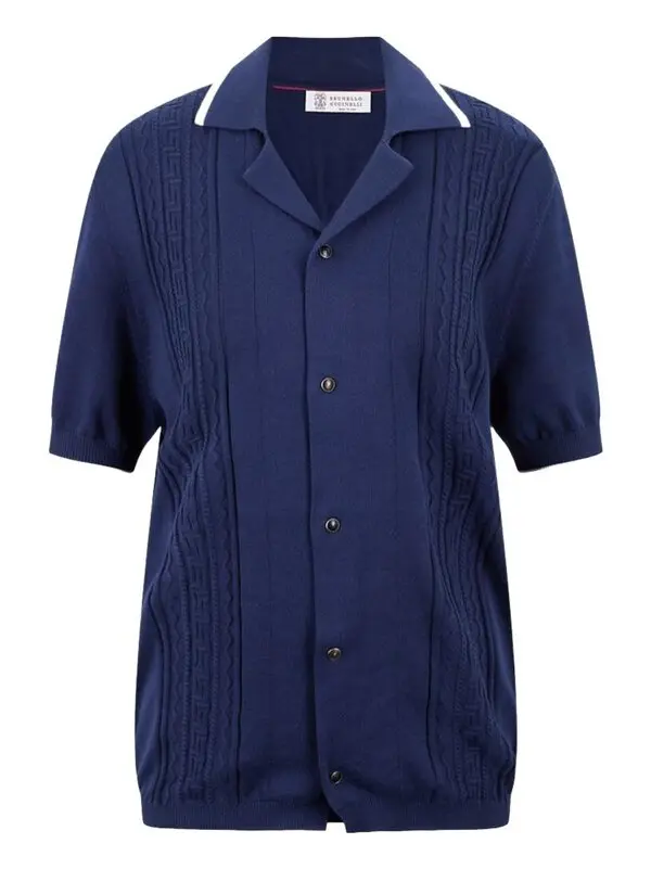 Brunello Cucinelli Short-sleeved Knitwear - Blue