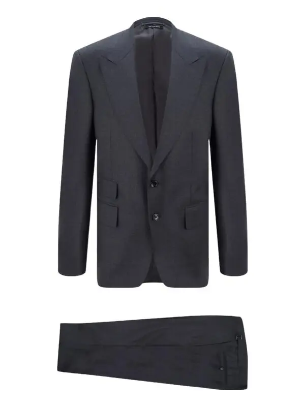 TOM FORD Long-sleeved Suit Jacket And Suit Pants - Black