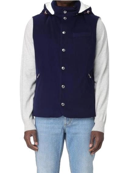 Brunello Cucinelli Long Sleeved Casual Jacket With Hood - Black