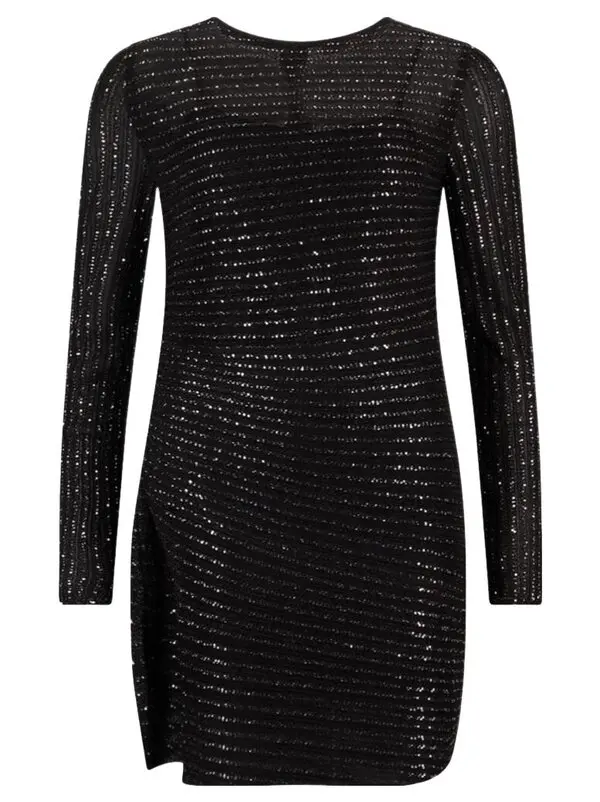 Missoni Long Sleeve Dress With Side Slits - Black