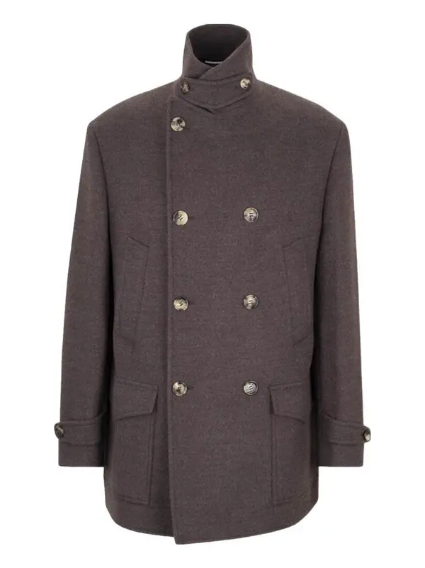 Brunello Cucinelli Double-breasted Coat - Black
