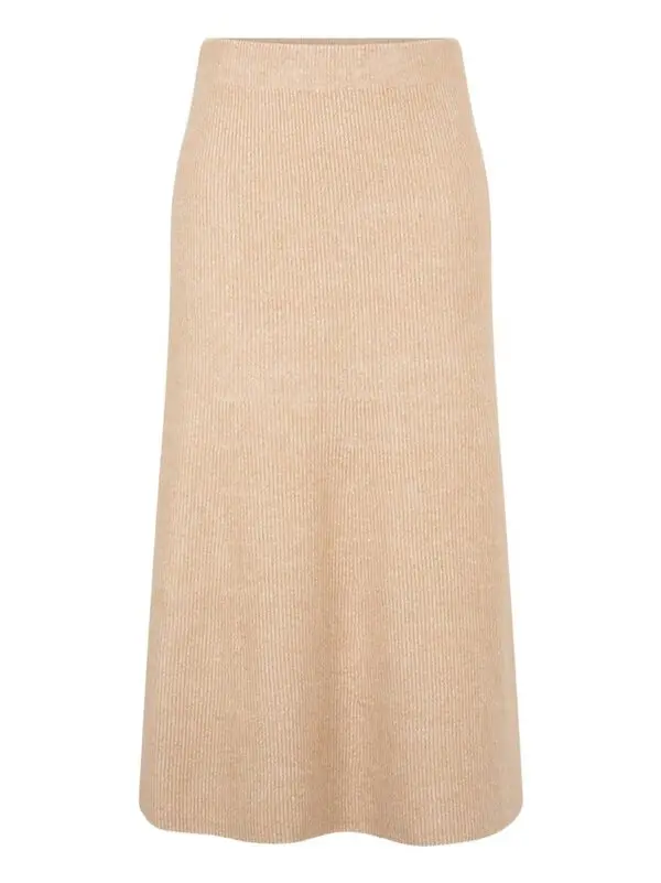 Fabiana Filippi Knit A-line Skirt - Rafia/camme