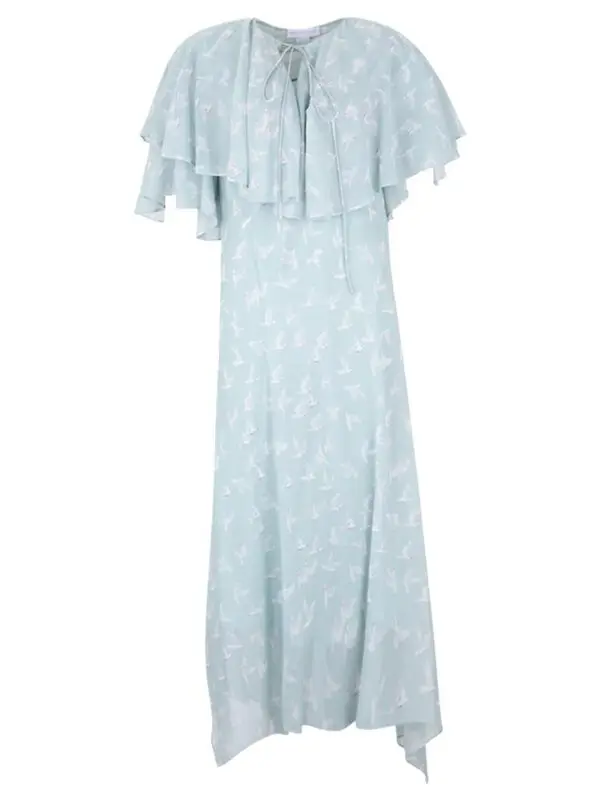 Stella McCartney Printed Short Sleeve Dress - White