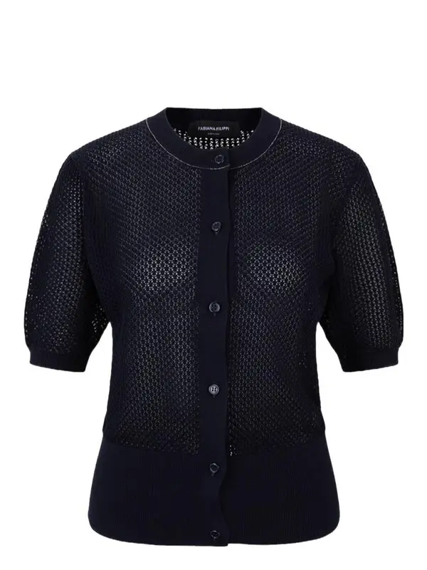 Fabiana Filippi Crew Neck Cardigan - Night