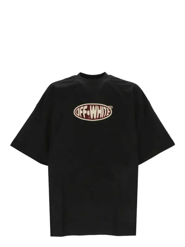 Off-White Logo Printed Crewneck T-shirt - Black