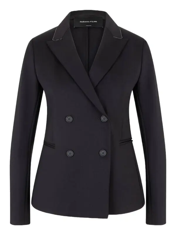 Fabiana Filippi Tailored Double Breasted Blazer - Black