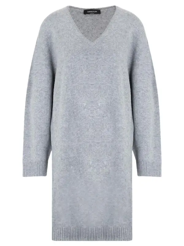 Fabiana Filippi V-neck Knit Dress - Rock