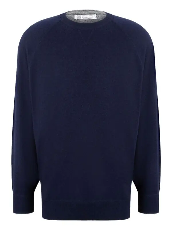 Brunello Cucinelli Crew Neck Long-sleeved Knitwear - Black