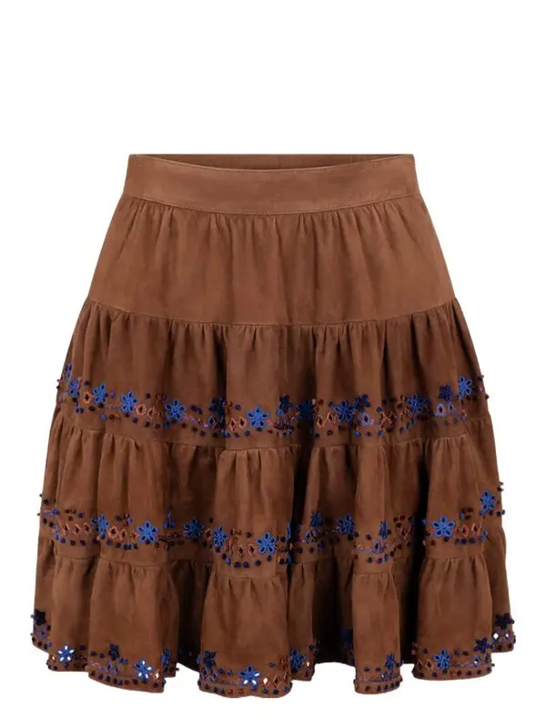Ermanno Scervino Embroidered Layered Mini Skirt - Friarbro