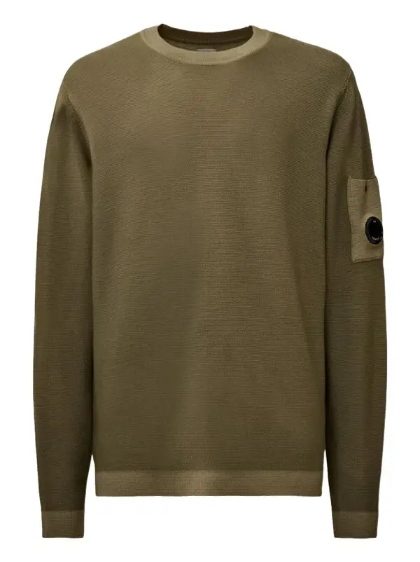 C.P. COMPANY Long-sleeved Crew Neck Sweater - Green