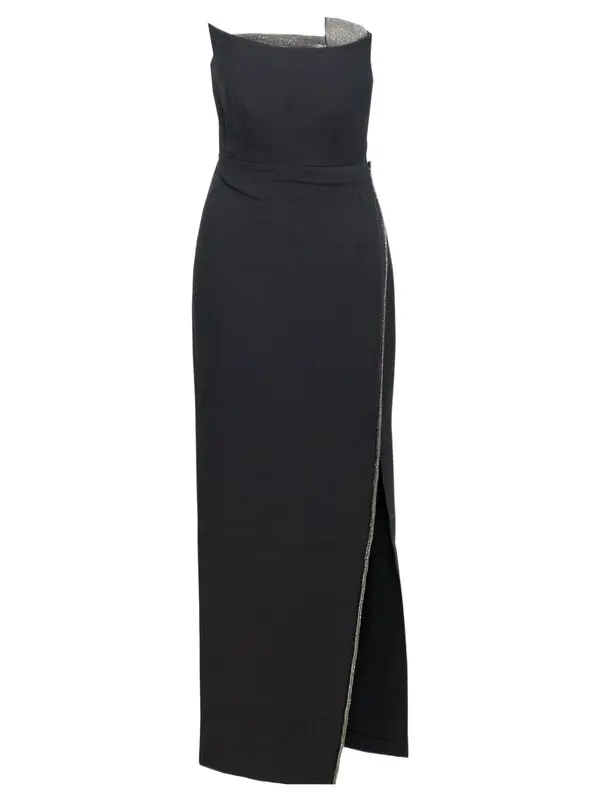 Roland Mouret Embellished Zippered Maxi Dress - Black