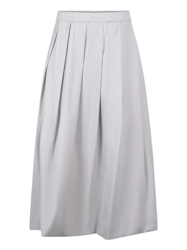 Fabiana Filippi Elasticated Waistband Pleated Midi Skirt - Dune
