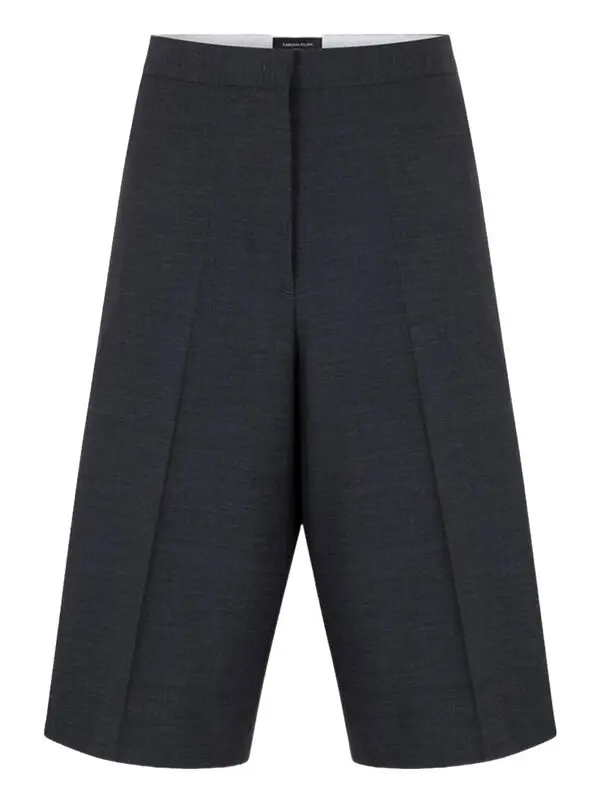 Fabiana Filippi Tailored Pleated Wide-leg Shorts - Anthracite