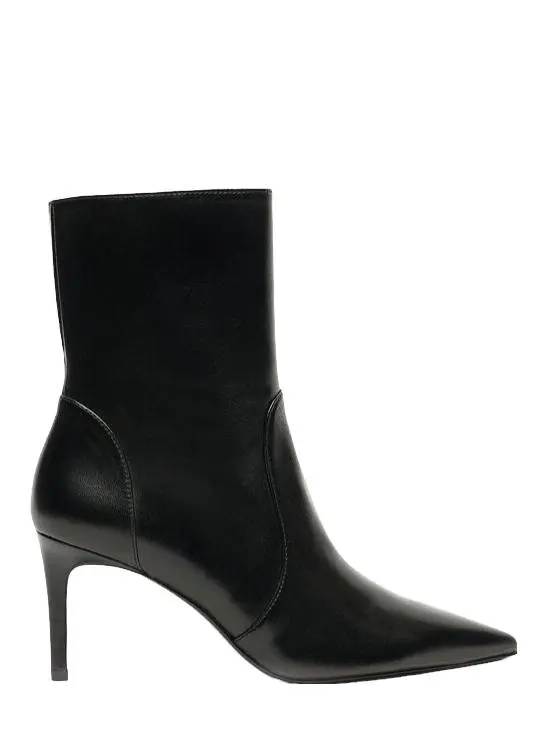 STUART WEITZMAN Pointed Toe High Heel Ankle Boots - Black