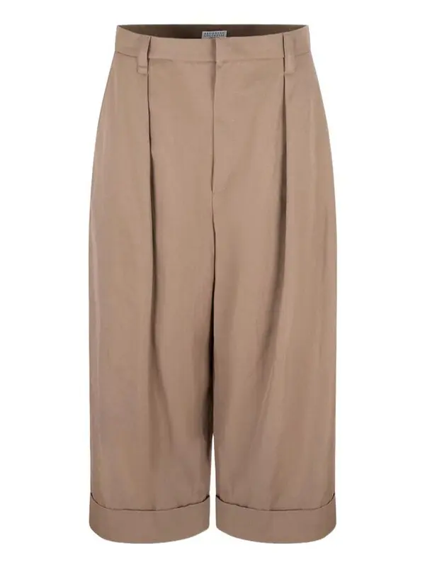 Brunello Cucinelli Pleated Casual Trousers - Nude