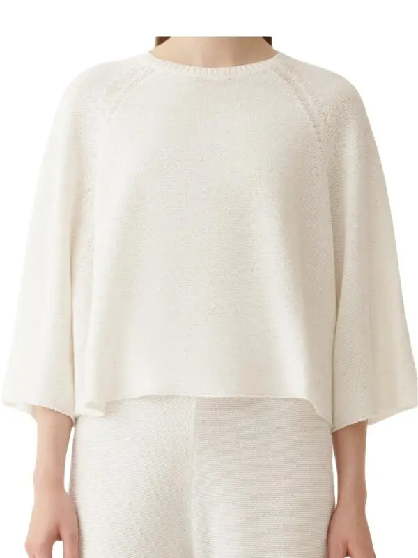 Fabiana Filippi Crew Neck Knit Sweater - White