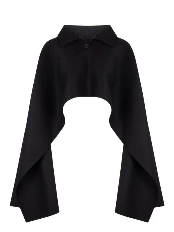 Fabiana Filippi Collared Cape - Black